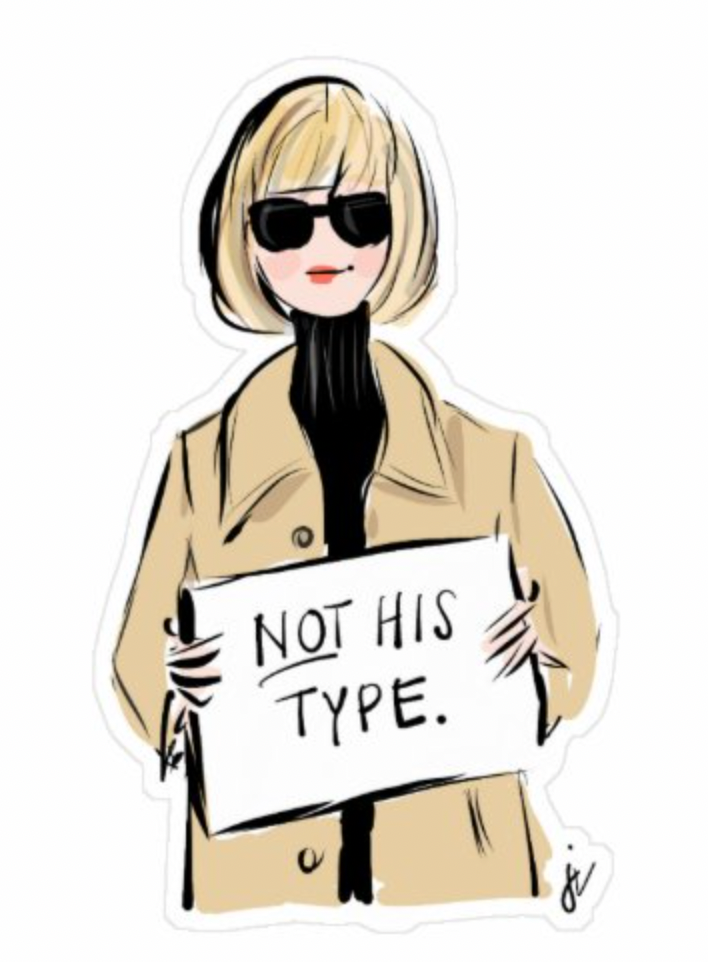 Not His Type Sticker – Jennifer Vallez