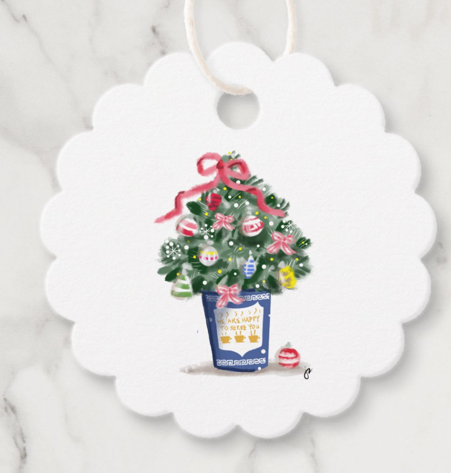 NYC Christmas Anthora Cup Gift Tag – Jennifer Vallez