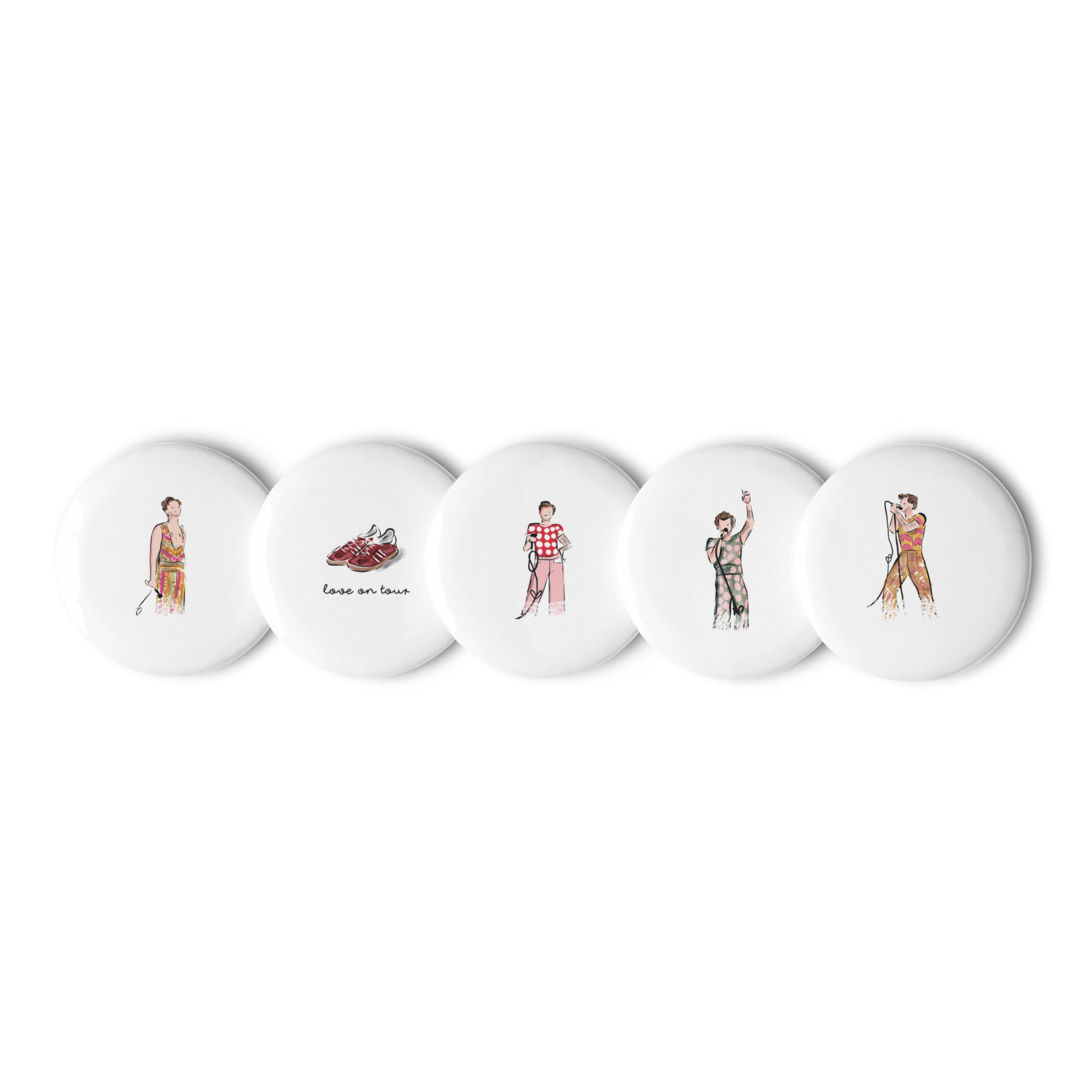 Harry Styles Love On Tour Button/Pin Pack (5) Group 1 – Jennifer Vallez